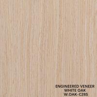 China Reconstituted Decorative Engineered White Oak Wood Veneer 28S Straight Grain Board for sale