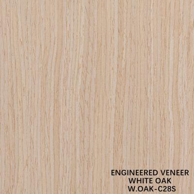 China Reconstituted Decorative Engineered White Oak Wood Veneer 28S Straight Grain Board for sale