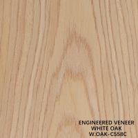 China White Oak Engineered Wood Flat Cut Veneer Crown Grain 558C For Hotel Decoration for sale
