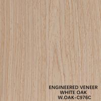China Reconstituted Decorative Engineered Wood Veneer White Oak 976C Crown Grain 0.15-0.55mm for sale