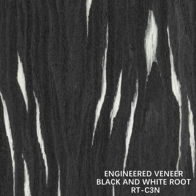 China Specially Engineered Wood Veneer Black And White Root 3N For Decoration 3100mm for sale