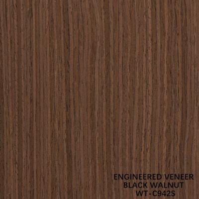 China Engineered Walnut Wood Veneer Quarter Cut Vertical Grain WT-C942S / 943S / 983S / 992S For Interior Doors for sale