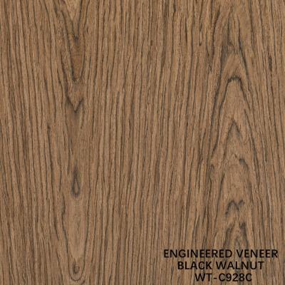 China Reconstituted Wood Veneer Walnut Flat Cut Crown Grain 0.15-0.6mm Brown For Door WT-C928C/1158C/1170C/1176C for sale
