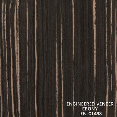 China Straight Ebony Colored Engineered Wood Veneer For Fancy Plywood 640-1220mm Width Splicing EB-C149S/1009S/675S/1190S for sale