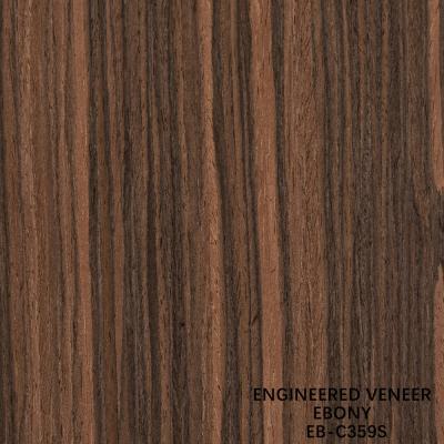 China Recon Ebony Wood Veneer Slice Cut Straight Grain Double Color For Door And Cabinet Face Decoration EB-C359S/521S/637S/953S for sale