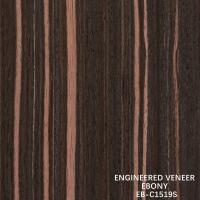 China Artificial Ebony Wood Veneer Vertical Grain Red Color 2200-3100mm Length For Hotel Decoration EB-C1519S / 3036S / 3050S for sale