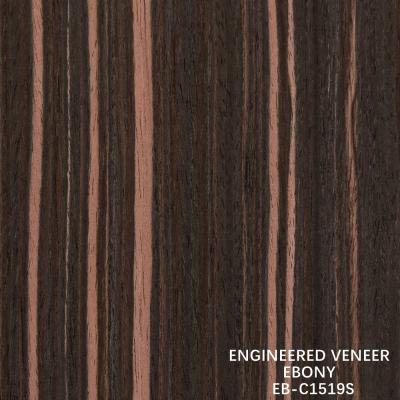 China Artificial Ebony Wood Veneer Vertical Grain Red Color 2200-3100mm Length For Hotel Decoration EB-C1519S / 3036S / 3050S for sale