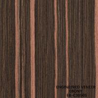China Artificial Ebony Wood Veneer Vertical Grain Red Color 2200-3100mm Length For Hotel Decoration EB-C1519S / 3036S / 3050S for sale