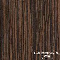 China Fancy Recomposed Ebony Wood Veneer Quarter Straight Grain Fleeced Back For Hotel And Cabinet Decoration EB-C7001S / 7064S for sale