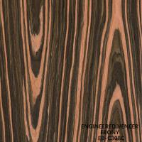China Reconstituted Engineered Wood Veneer EB-C308C Crown Cut Ebony 0.15-0.60mm Thickness For Car Interior for sale