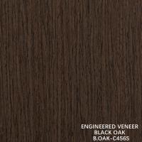 China Fancy Engineered Wood Veneer Black Oak Straight Grain Slice Cut Splicing 1220mm B.OAK-C456S / 617S / 1180S / 1222S for sale