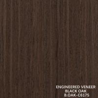 China Fancy Engineered Wood Veneer Black Oak Straight Grain Slice Cut Splicing 1220mm B.OAK-C456S / 617S / 1180S / 1222S for sale