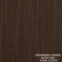 China Fancy Engineered Wood Veneer Black Oak Straight Grain Slice Cut Splicing 1220mm B.OAK-C456S / 617S / 1180S / 1222S for sale