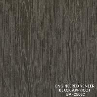 China Top A Engineered Wood Veneer Washed Black Appricot Crown Grain Dark Color For Hotel Cabinet Decoration BA-C506C / 507C / 592C for sale