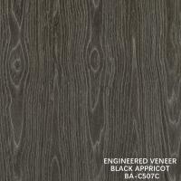China Top A Engineered Wood Veneer Washed Black Appricot Crown Grain Dark Color For Hotel Cabinet Decoration BA-C506C / 507C / 592C for sale