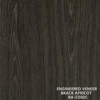 China Top A Engineered Wood Veneer Washed Black Appricot Crown Grain Dark Color For Hotel Cabinet Decoration BA-C506C / 507C / 592C for sale