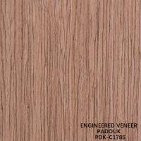 China Engineered Wood Veneer Padouk Straight Grain Slice Cut Technics Thickness 0.5mm For Cabinet Face PDK-187S/415S/616S for sale