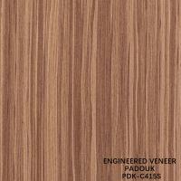 China Engineered Wood Veneer Padouk Straight Grain Slice Cut Technics Thickness 0.5mm For Cabinet Face PDK-187S/415S/616S for sale