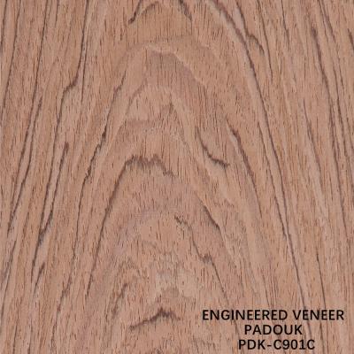 China Reconstituted Wood Veneer Rose Wood Crown Cut Red Color Length 2200-3100mm For For Interior Doors China Factory PDK-199C / 901C for sale