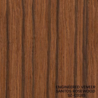 China Engineered Santos Rosewood Wood Veneer Standard Size 2500*640mm Grade A For For Interior Furniture Face China Makes SZ-318C/318S for sale