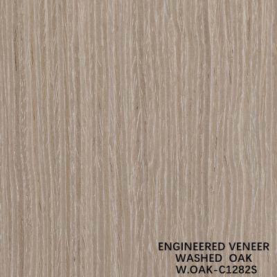 China Engineered Wood Veneer Special Washed Oak Sheet Straight Grain 2500-3200mm Fleeced Back For Door Skin W.OAK-1282S / 1282C / 1327S for sale