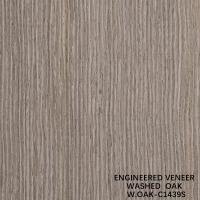 China Reconstituted Washed Oak Wood Veneer Slice Cut Technics Vertical Grain Standard Size 2500*640mm Indoor Decorative Board W.OAK-1439S / 1580S / 1591S for sale