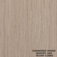China Reconstituted Washed Oak Wood Veneer Slice Cut Technics Vertical Grain Standard Size 2500*640mm Indoor Decorative Board W.OAK-1439S / 1580S / 1591S for sale