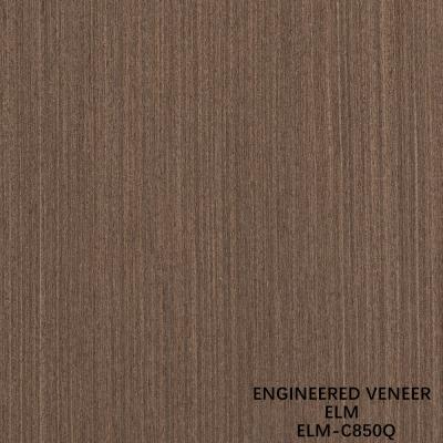 China 0.5mm Engineered Elm Wood Veneer Sheet For Fancy Panels 2500-3100mm Lengthened Quarter Cut Color Of Brown ELM-580Q/125Q/1278Q for sale