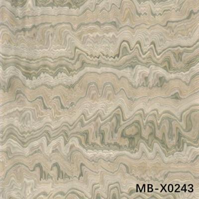 China High-End Custom Wood Veneer Marble MB-X0243 Marble Grain 0.15-1.0mm Thickness For Decoration for sale