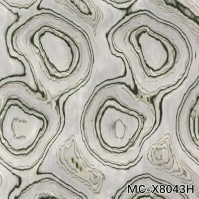 China High-End Custom MC-X8043H Engineered Wood Veneer Of Muscovite Ring Grain For Wall Panel for sale