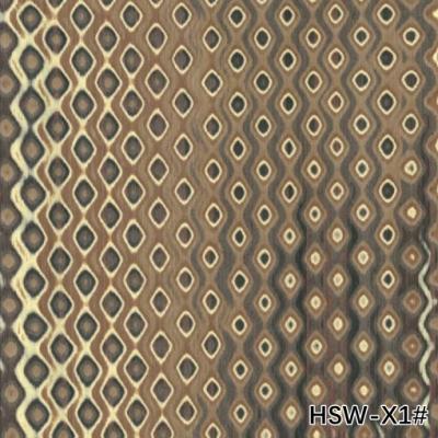 China High-End Reconstituted Wood Veneer Hollow Square Wood HSW-X1# Irregular Texture 3100mm For Hotel Decoration Factory for sale
