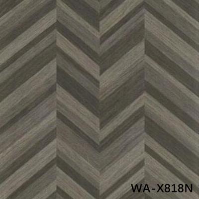 China Arrow Grain Dark Color Engineered Wood Veneer 0.5mm-0.6mm Customized WA-X818N for sale