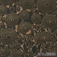 China Artificial Wood Veneer of Golden Tree Ring 0.30mm G.TR-X3388 Slice Cut For Cabinet Face for sale
