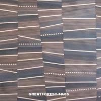 China Artistic Parquet Wood Veneer 2500*640mm Handwork Fixed-Shaped Customizable Art Splicing For Wall Paper for sale