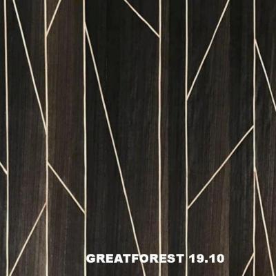 China Artistic Parquet Wood Veneer Geometric Aesthetic Feeling Popular Geometric Figures 0.50mm Thickness For Wooden Door for sale