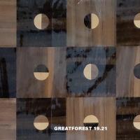 China Artistic Parquet wood Veneer Symmetrical Collage Geometrical Pattern Rich In Color Wooden Painting 0.55mm for sale