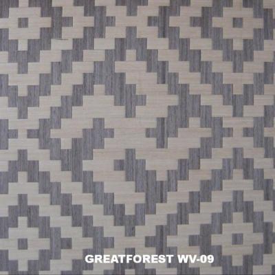 China Woven Wood Veneer Geometric Figure Natural Texture Color 2500mm For Irregular Wood Skin for sale