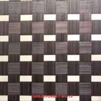 China 0.55mm Woven Wood Veneer Lattice Texture Customizable Not Paper For Advanced Club for sale