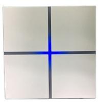 China Smart Home Light System KNX Wall Light Smart Switches 1/2/3/4 Full Touch Panel Luxury Aluminum CNC Switch Silver Black for sale