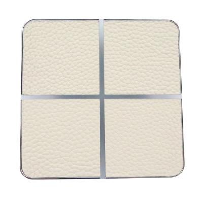 China Household Intelligent Light System KNX Wall Light Smart Switches 1/2/4 Full Touch Panel Aluminum CNC Luxury Silver Black for sale