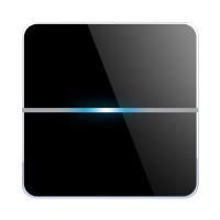 China KNX 2 Keys Metal Touch  Switch Smart Light Wall  with Glass Panel LCD Touch Shutter Control Smart Lighting Control System for sale