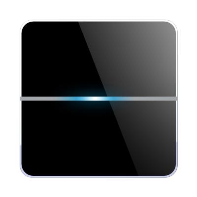 China KNX 2 Keys Metal Touch  Switch Smart Light Wall  with Glass Panel LCD Touch Shutter Control Smart Lighting Control System for sale