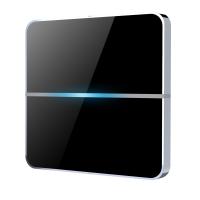 China KNX 2 Keys Metal Touch  Switch Smart Light Wall  with Glass Panel LCD Touch Shutter Control Smart Lighting Control System for sale