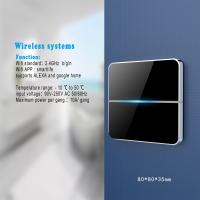 China KNX 2 Keys Metal Touch  Switch Smart Light Wall  with Glass Panel LCD Touch Shutter Control Smart Lighting Control System for sale