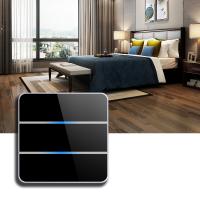 China Hdl Smart Home Touch Glass Panel Smart Switch 4 Gang Room Switch High Quality Wifi Light Switches for sale