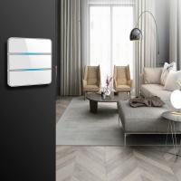 China Hdl Smart Home Touch Glass Panel Smart Switch 4 Gang Room Switch High Quality Wifi Light Switches for sale