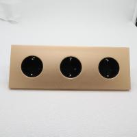 China 86mm Aluminum Panel German Standard Home Electrical Wall Switch Socket EU 220V 16A Euro Wall Socket with Touch Panel Feature for sale
