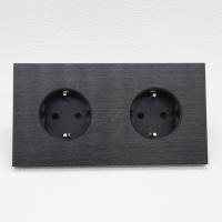 China 86mm Aluminum Panel German Standard Home Electrical Wall Switch Socket EU 220V 16A Euro Wall Socket with Touch Panel Feature for sale