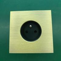 China High Quality Aluminum Panel European French Style 16A Electrical Wall Sockets with USB a Type C Ports Easy Installation for sale