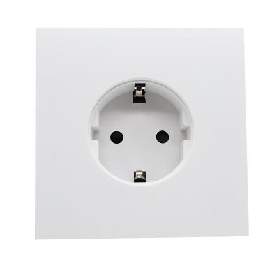China CE ROHS Eu Standard 16A Aluminum Smart Home Wall Switch Push-Button French Socket Interruptor for sale